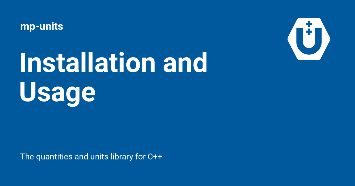 Installation and Usage - mp-units