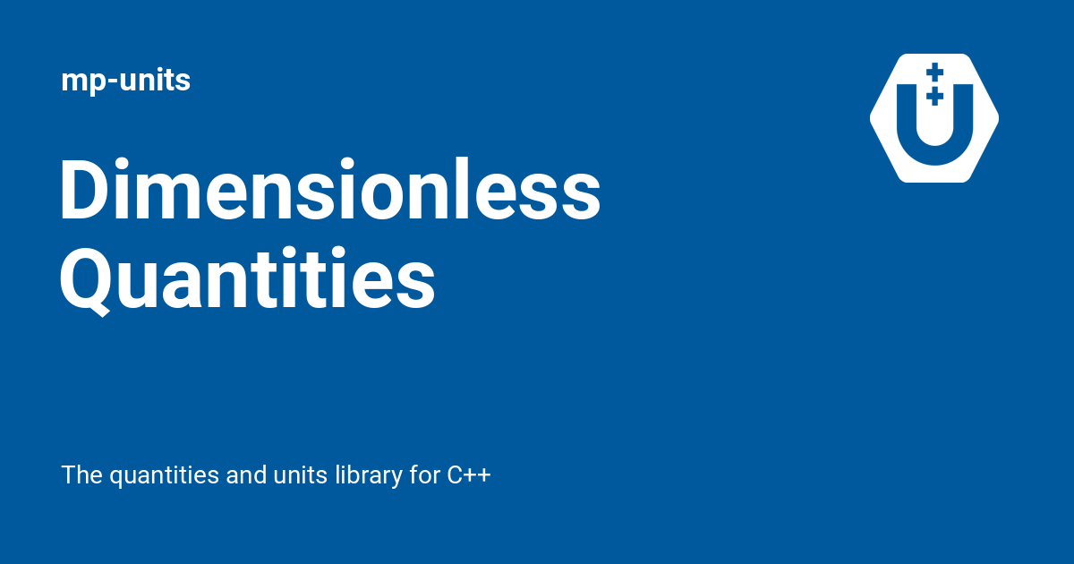 Dimensionless Quantities - mp-units