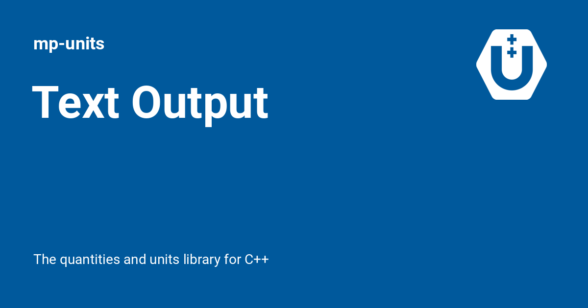 Text Output Mp Units 7645