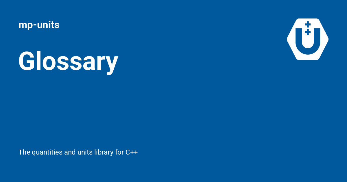 Glossary - mp-units