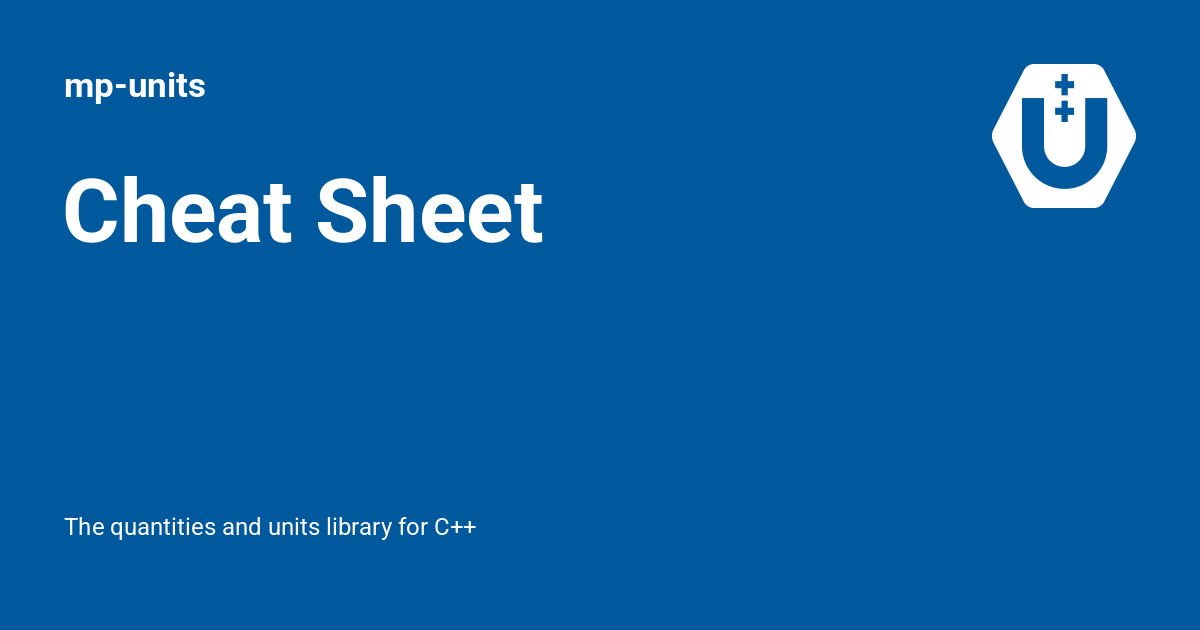 Cheat Sheet - mp-units