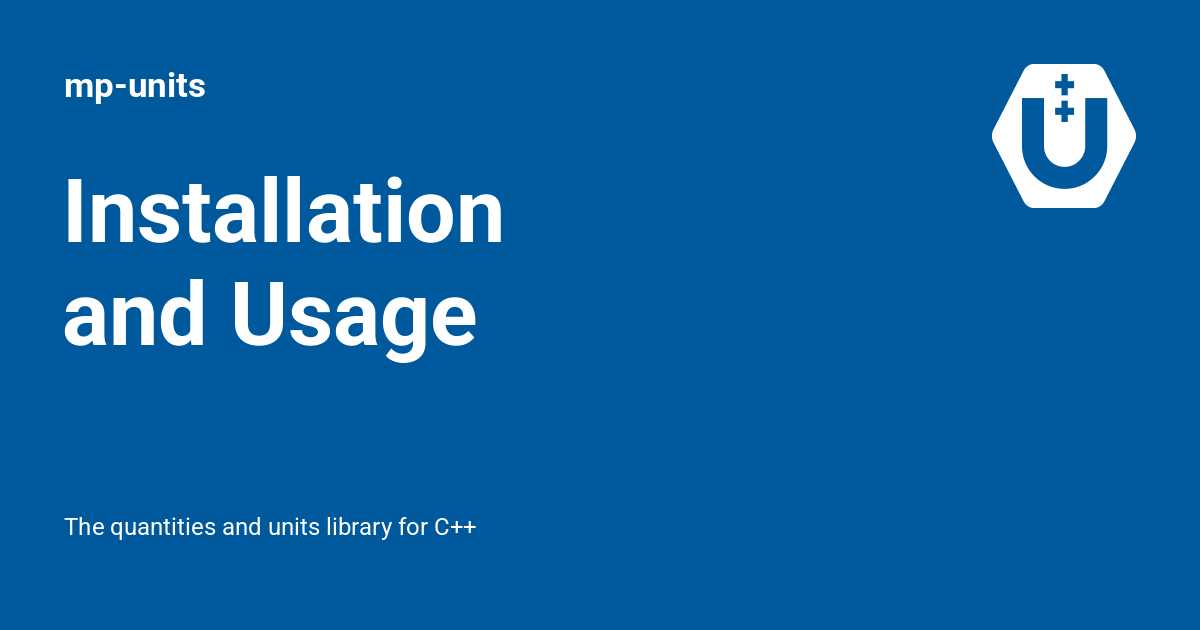 Installation and Usage - mp-units