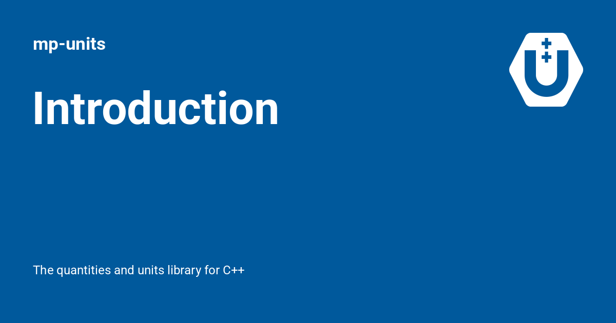 Introduction - mp-units