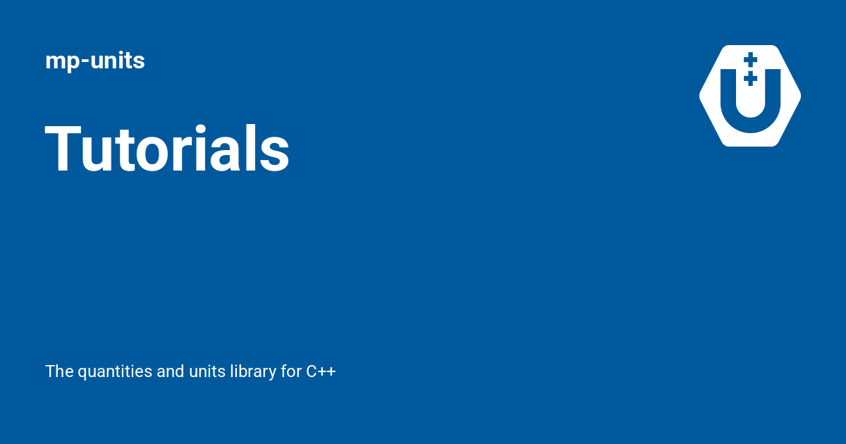 Tutorials - mp-units