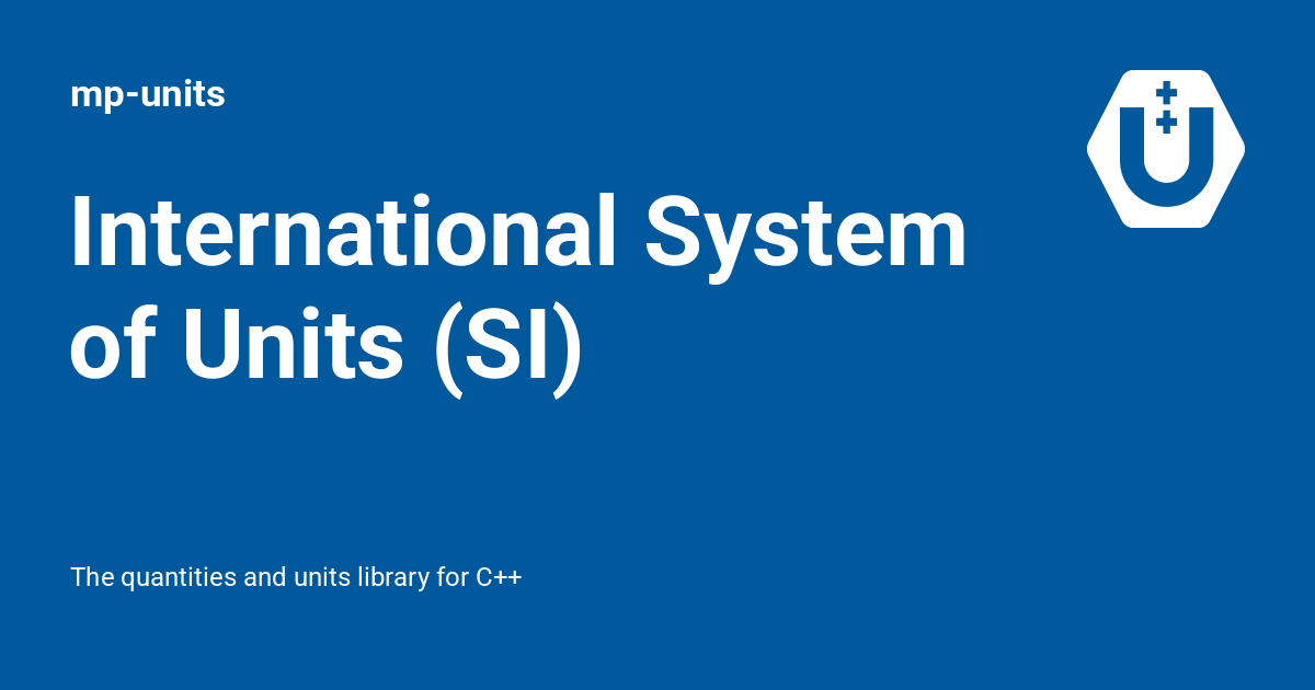 International System of Units (SI) - mp-units